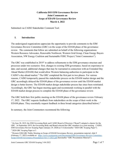 CEBA Supports Improved Governance for CAISO’s Extended Day Ahead Market ...